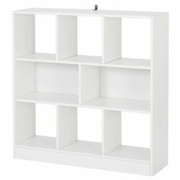 WOLTU Bücherregal Bücherschrank Standregal mit 8 Fächern für Wohnzimmer und Büro