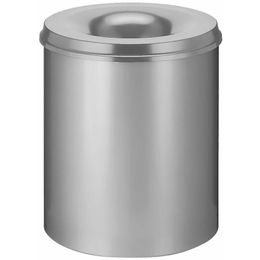 Selbstlöschender Papierkorb & Abfallsammler aus Metall 80 Liter, HxØ 54x47cm Grau - Grau