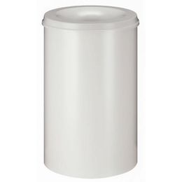 Selbstlöschender Papierkorb & Abfallsammler aus Metall 110 Liter, HxØ 72x47cm Weiß - Weiß
