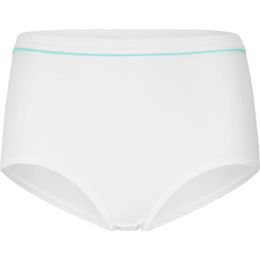 w&auml;schepur Damen Taillenslip mit Doppelzwickel 5x wei&szlig;-mint + 5x wei&szlig;-zitrone, Gr&ouml;&szlig;e 38
