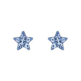Amor Paar Ohrstecker Sternchen, 2036522, 2036523, 2036524, mit Kristallglas, blau|silberfarben