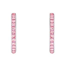 Amor Paar Creolen Pink Passion, 2036516, 2036779, mit Kristallglas, rosa|silberfarben