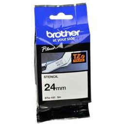 Brother Stempelband STe-151 schwarz auf transparent 24mm / 3m