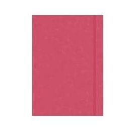 Anaconda Notizbuch / Notebook / Blankbook, punktiert, textiles Gummiband, pink, Hardcover (A5), 120g/m2 Papier