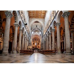 papermoon Fototapete "Kathedrale von Pisa" Tapeten Gr. B/L: 4,5 m x 2,8 m, Bahnen: 9 St., bunt (mehrfarbig) Fototapeten
