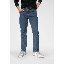 Gerade Jeans Wrangler "Texas" Gr. 38, Länge 32, grau (stone, wash) Herren Jeans Regular Fit