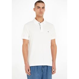 Poloshirt Tommy Hilfiger "FLAG UNDER PLACKET REG POLO" Gr. XL, weiß (white) Herren Shirts Kurzarm