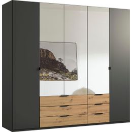 Drehtürenschrank wimex "Borneo" Schränke Gr. B/H/T: 225 cm x 208 cm x 58 cm, 5 St., braun (graphit, artisan eiche nachbildung)