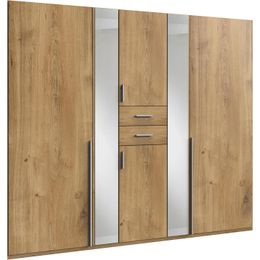 Kleiderschrank wimex "Vanea" Schränke Gr. B/H/T: 225 cm x 208 cm x 58 cm, 6 St., braun (plankeneichefarben) Drehtürenschrank Kleiderschrank Drehtürenschränke Schränke