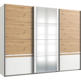 Schwebetürenschrank wimex "Gibraltar" Schränke Gr. B/H/T: 270 cm x 210 cm x 64 cm, 3 St., weiß (weiß, artisan, eiche, nachbildung)