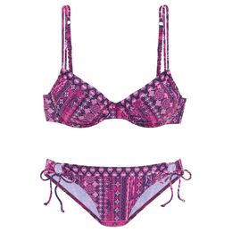 s.Oliver Bikini Damen Gr&ouml;&szlig;e M pink / rotviolett / wei&szlig;