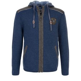 Spieth & Wensky SPIETH & WENSKY Strickjacke 'Dakar' Herren Gr&ouml;&szlig;e L taubenblau / braun