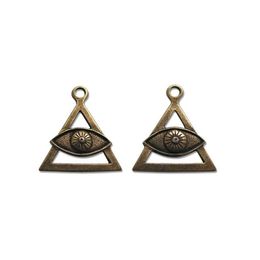 Adelia´s Adelia´s Amulett Anhänger Alte Symbole Talisman, Auge des Propheten - Für Schutz und Abwehr gegen Negatives, silberfarben
