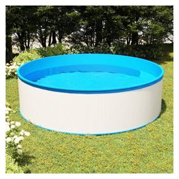 furnicato Pool Planschbecken 350x90 cm Weiß