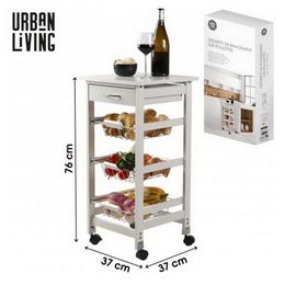 Urban Living Küchenwagen Ablageagen 37 x 37 x 76 cm Rollwagen Küche