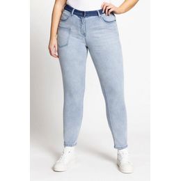 Ulla Popken Regular-fit-Jeans Boyfriend-Jeans lässig weit Gürtelschlaufen