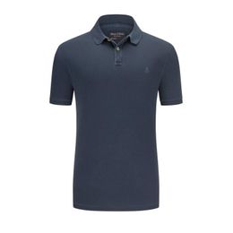 Marc O'Polo Übergröße : Marc O'Polo, Poloshirt in Piqué-Qualität in gewaschener Optik in Marine