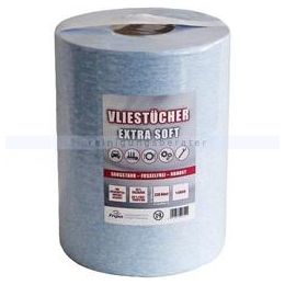 Putztuchrolle Fripa Vliestuchrolle 1-lagig blau 90 m 26 x 38 cm, 230 Abrisse/Rolle, 1 Rolle