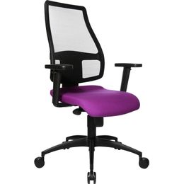 Bürostuhl Topstar "Syncro Net" Stühle schwarz (schwarz, lila) Drehstühle