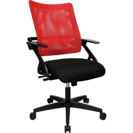 Bürostuhl Topstar "New S'move" Stühle schwarz (schwarz, rot) Drehstühle
