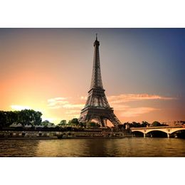 papermoon Fototapete "Eiffelturm" Tapeten Gr. B/L: 5,00 m x 2,80 m, Bahnen: 10 St., bunt Fototapeten