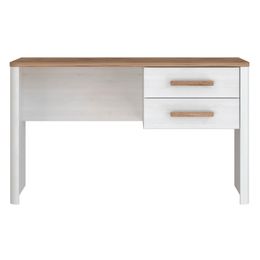 Schreibtisch FORTE Tische Gr. B/H/T: 125 cm x 73,8 cm x 60 cm, weiß (schnee eiche, viking schnee eiche) Schreibtische