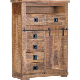 Highboard GUTMANN FACTORY "Kamerun" Sideboards Gr. B/H/T: 90 cm x 130 cm x 47 cm, 4, beige (natur) Highboards