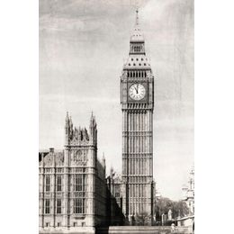 Acrylglasbild queence "Big Ben" Bilder Gr. B/H/T: 60 cm x 90 cm x 2,4 cm, schwarz Acrylglasbilder