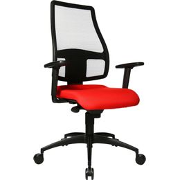 Bürostuhl Topstar "Syncro Net" Stühle schwarz (schwarz, rot) Drehstühle