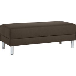 Hocker Max Winzer "Just Fresh" Gr. B/H/T: 135 cm x 47 cm x 56 cm, Strukturgewebe 16523, braun Hocker mit Stauraum Polsterhocker