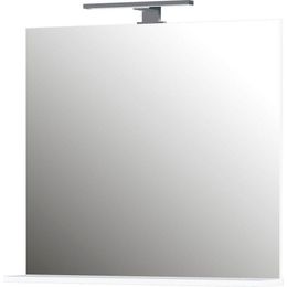 Germania Badspiegel Scantic / Pescara, Breite 76 cm, mit Ablage, LED Beleuchtung, Spiegel, weiß