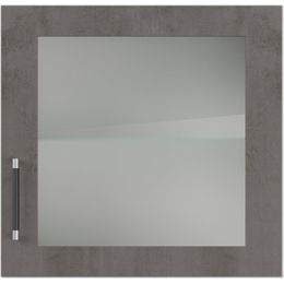IMPULS KÜCHEN Glashängeschrank "Prag", Breite 60 cm mit Glasdrehtür, grau