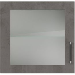 IMPULS KÜCHEN Glashängeschrank "Prag", Breite 60 cm mit Glasdrehtür, grau