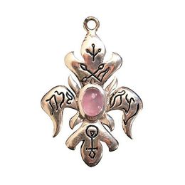 Adelia´s Adelia´s Amulett Anhänger Briar Edelsteine Talisman, Blume der Venus mit Rosenquarz - Für Liebe, silberfarben