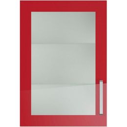 IMPULS KÜCHEN Glashängeschrank "Turin", Breite 50 cm mit Glasdrehtür, rot