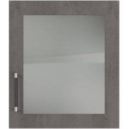 IMPULS KÜCHEN Glashängeschrank "Prag", Breite/Höhe: 50/57,9 cm vormontiert, mit Soft-Close, mit Glasdrehtür, grau