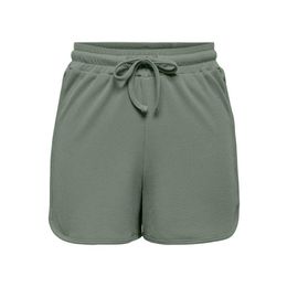 Jacqueline de Yong Shorts Kurze Basic Stoff Hose Sweat Shorts JDYSHINE 4241 in Dunkelgrün