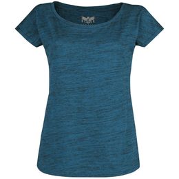 Black Premium by EMP Blaues T-Shirt in Melange-Optik T-Shirt blau in L