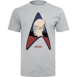 Star Trek Jean-Luc Picard - Facepalm T-Shirt grau meliert in L