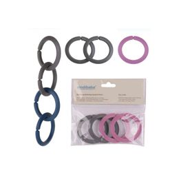 SindiBaba Kinderwagenkette Befestigungsringe SindiBaba grau blau rosa beige universal (Set