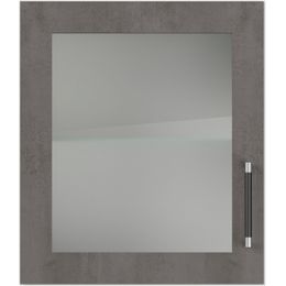 Glashängeschrank IMPULS KÜCHEN Schränke Gr. B/H/T: 50 cm x 57,9 cm x 34,2 cm, links, 1 St., grau (beton, optik schiefer dunkelgrau) Hängeschränke mit Glasdrehtür
