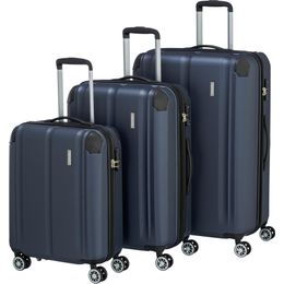 Trolleyset Travelite "City, marine" blau (marine) Koffer-Sets Koffer Trolleys