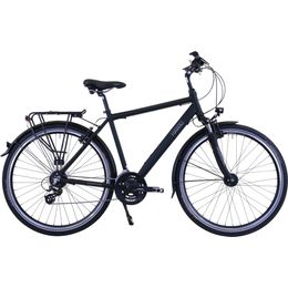 Trekkingrad HAWK Bikes "HAWK Trekking Gent Premium Black" Fahrräder Gr. 52 cm, 28 Zoll (71,12 cm), schwarz Trekkingräder