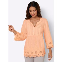 Schlupfbluse Lady Gr. 42, orange (apricot) Damen Blusen Schlupfblusen