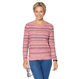 Strickpullover Casual Looks "Pullover" Gr. 38, lila (malve, ecru, meliert) Damen Pullover