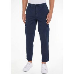 Tommy Hilfiger Cargohose CHELSEA CARGO GABARDINE GMD mit aufgesetzten Taschen, blau