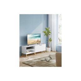 Songmics - vasagle Lowboard TV-Schrank, Lange 140cm, für Fernseher bis zu 65 Zoll - weiß