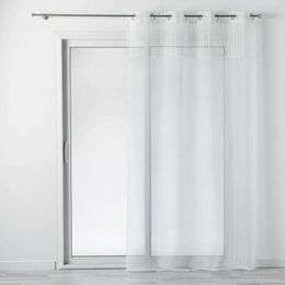 Douceur D'intérieur - Gardine mit Ösen für Wohnzimmer madi, modernes Muster, 140 x 240 cm