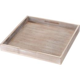 Home Styling - tray grau Frühstückstablett, Holz 30 x 30 cm