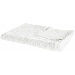 Beliani - Kuscheldecke Weiß Acryl / Polyester 150 x 200 cm Shaggy Schlafzimmer Wohnzimmer - Weiß